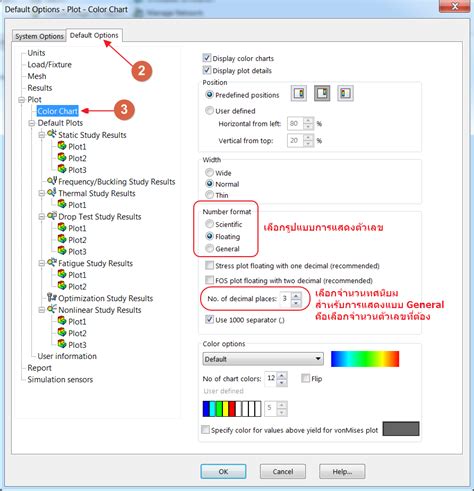 การเปลี่ยนตัวเลขบนแถบสีใน Solidworks Simulation Simulation So Easy