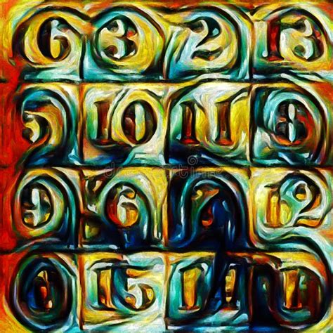 Square Numbers Stock Vector Illustration Of Graphic 22454956