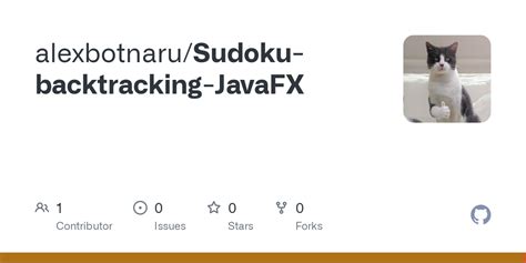 Github Alexbotnarusudoku Backtracking Javafx