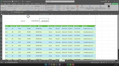 Korrekte Summe Bilden Auch Bei Gefilterten Daten In Excel