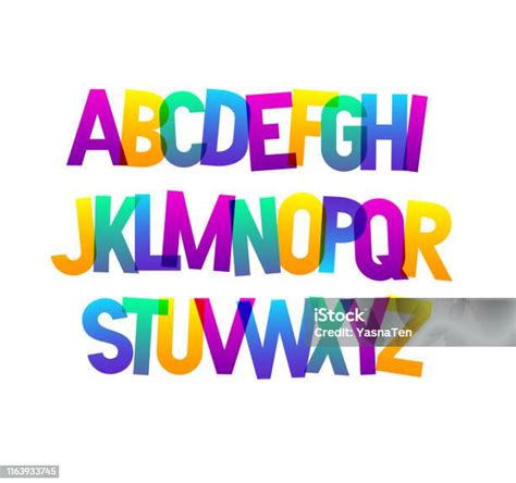 벡터 굵게 밝은 응축 그라데이션 그로테스크 글꼴입니다 대문자만 기하 도형에 대한 스톡 벡터 아트 및 기타 이미지 기하 도형 단순함 대문자 Istock