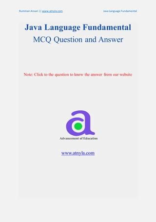 Java Questions And Answers PDF