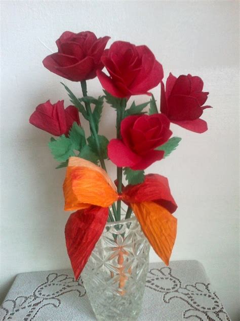 Цветы из гофрированной бумаги Несколько мастер классов