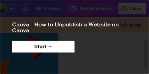 Canva How To Unpublish A Website On Canva
