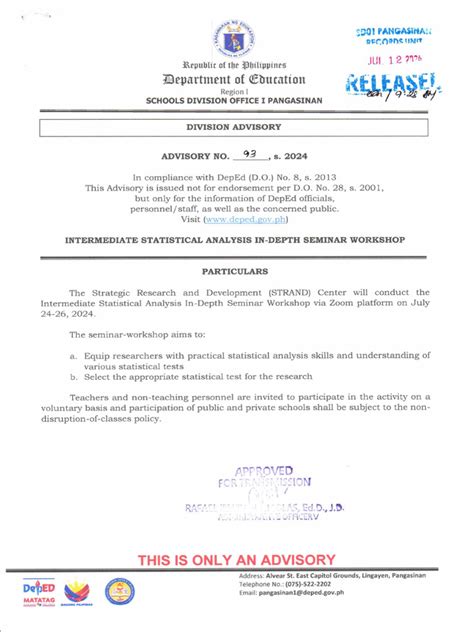 Da93s2024 Intermediate Statistical Analysis In Depth Seminar Workshop Pdf