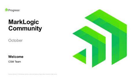 Marklogic Community Event October Edition
