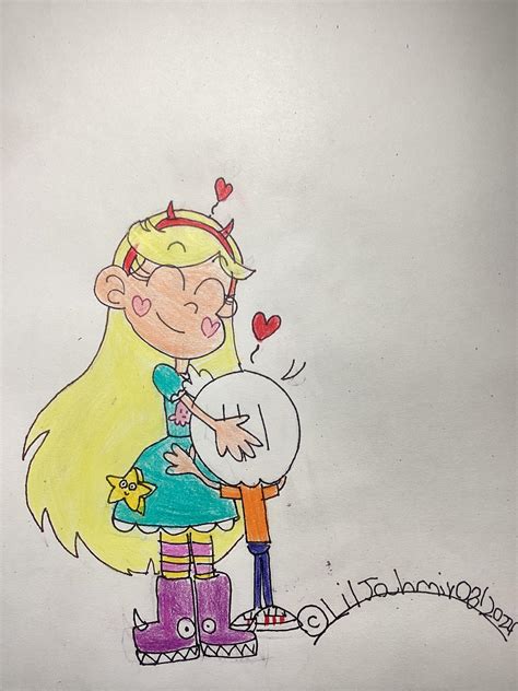 Lincoln Loud And Star Butterfly Hugging By Liljahmir08 On Deviantart