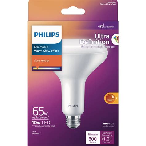 Philips Warm Glow Ultra Definition W Equivalent Soft White Br Medium Dimmable Led Floodlight