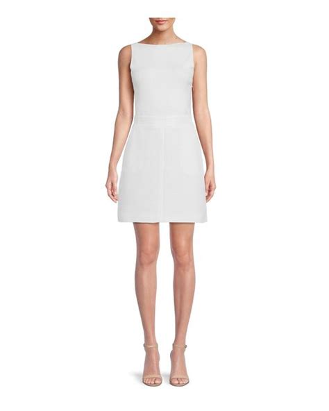 Ted Baker Synthetic Anitra Boatneck Dress In White Lyst