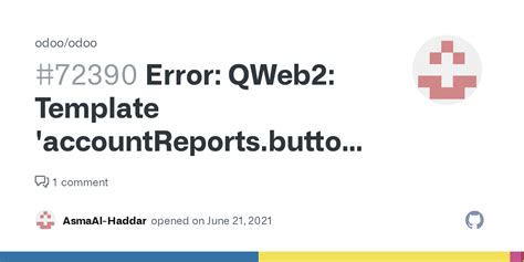Error Qweb2 Template Accountreportsbuttons Not Found · Issue