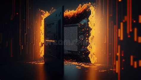 It Coding Background Abstract Technology Generative Ai Illustration Stock Illustration