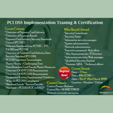 PCI DSS Implementation Training And Certification Professional Course In Borivali West Mumbai