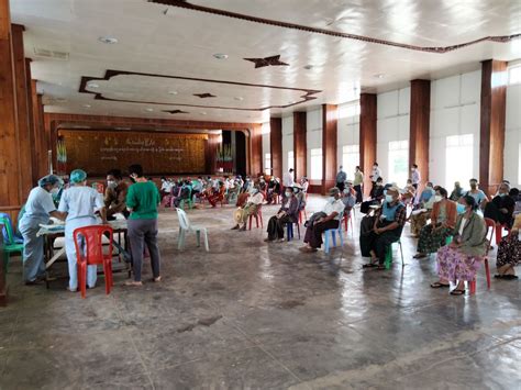 ရပ်စောက်မြို့၌ ကိုဗစ် ၁၉ရောဂါ ကာကွယ်ဆေး ဒုတိယအကြိမ်ထိုးနှံပေး