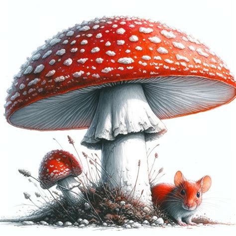 Toadstool And Mouse Png Clipart Image Cute Woodland Clipart Sweet Toadstool And Mouse Clipart
