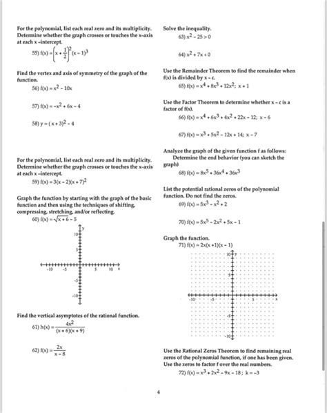 Solved For The Polynomial List Each Real Zero And Its
