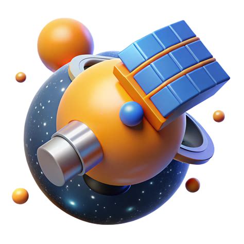 Inspired Artistic A Space Station Orbiting A Binary Star System Orange