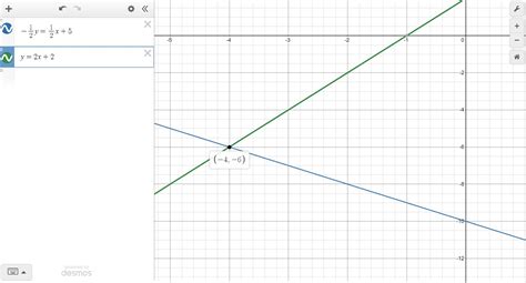 Negative Startfraction One Half Endfraction Y Equals Startfraction One Half Endfraction X Plus 5
