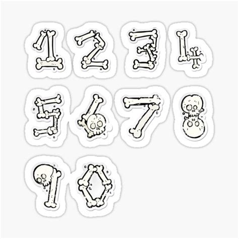 Numberblocks Halloween Skeleton Edition Sticker For Sale By DigitalGemShop Redbubble