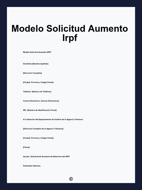 Modelo Carta Solicitud Irpf Programa Imageseemodelo Carta Solicitud