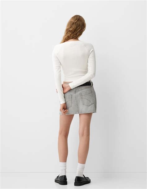 Long Sleeve V Neck T Shirt Women Bershka