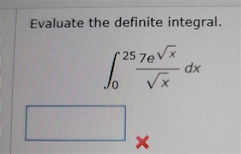 Solved Evaluate The Definite Integral Chegg