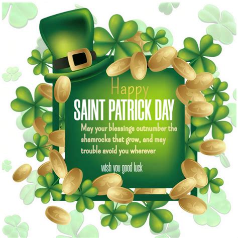White Joyful Saint Patricks Day Square Template Postermywall