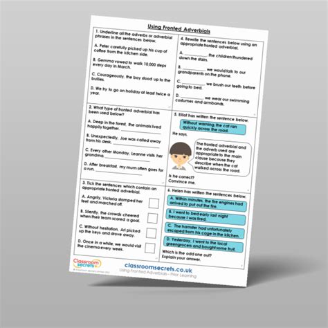 Year 4 Using Fronted Adverbials Prior Learning Resource Classroom Secrets