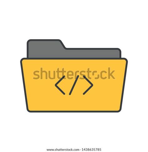 Code File Folder Icon Vector Stock Vector Royalty Free 1438635785