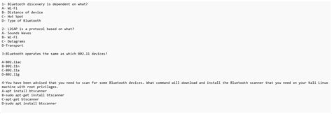 Solved 1 Bluetooth Discovery Is Dependent On What A Wi Fi Chegg Com
