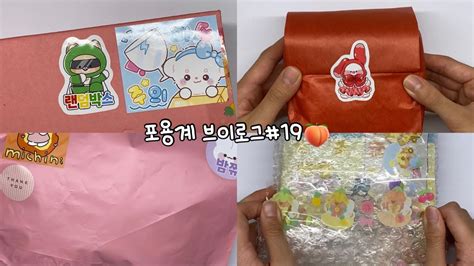 포용계 브이로그19🍑 11년생 포용 포장용품 4만박 브이로그 밤쮸문구점 Youtube