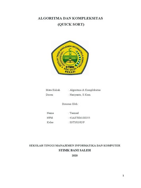 Algoritma Quick Sort Pdf