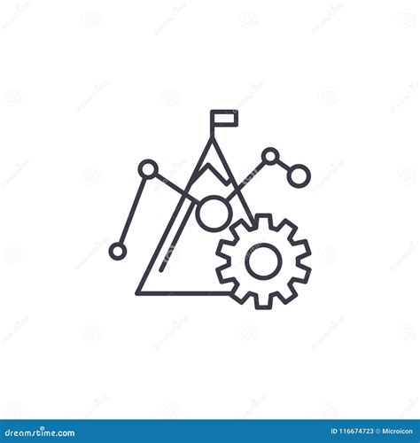 Benchmark Figures Linear Icon Concept Benchmark Figures Line Vector