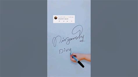 Divyanshi ♡ Name Signature Style Nameartvideo Art Shorts Youtube