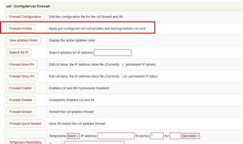 Restoring Csf Firewall Configuration From A Backup