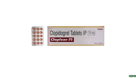Buy Clopivas 75mg 15 Tablets Online At Best Prices Wellness Forever