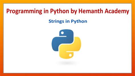 hemanth academy on linkedin strings in python by hemanth academy