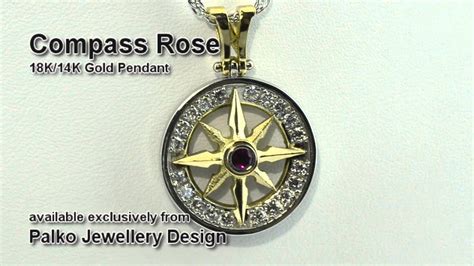 Diamond And Ruby Compass Rose Pendant Youtube