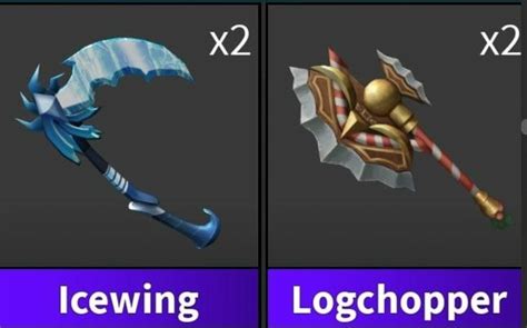 X1 Icewing And Logchopper Set Mm2 電子遊戲 遊戲機配件 遊戲週邊商品 Carousell