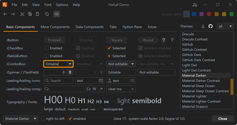 Screenshots Flatlaf Flat Look And Feel