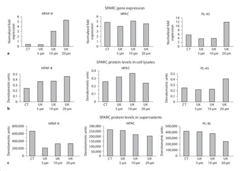 A Bar Graphs Showing Sparc Mrna Levels Assessed By Real Time Pcr In Ct Download Scientific