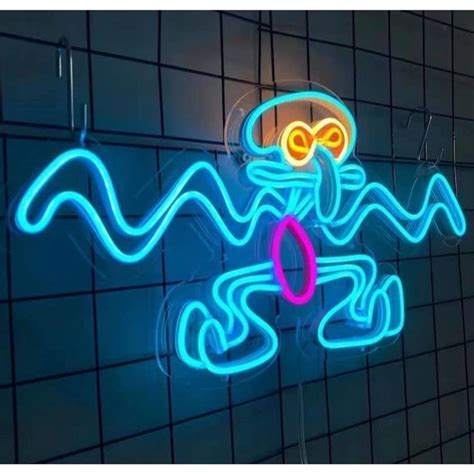 Fun Bright Dancing Squidward Led Night Light Spongebob Squarepants Wall