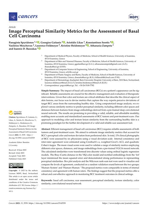 Pdf Image Perceptual Similarity Metrics For The Assessment Of Basal