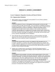 Module Lesson Assignment Docx Biology Module Lesson Assignment MODULE LESSON