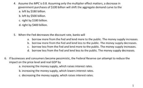 Solved Assume The Mpc Is 08 Assuming Only The Multiplier