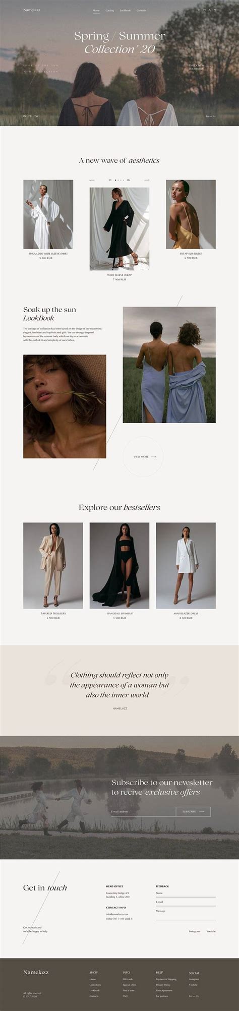 Дизайн макет главной страницы интернет магазина Ольга Горлова