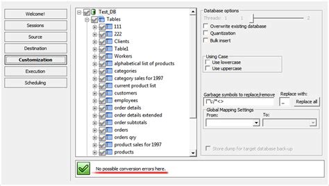 Dbconvert Products Features