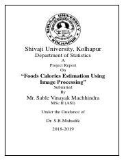 Estimating Food Calories Using Image Processing A Deep Learning