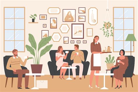 커피 숍 일러스트 무료 벡터