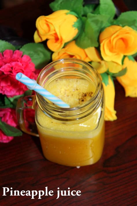 Pineapple Juice Recipe How To Yummy Indian Kitchen