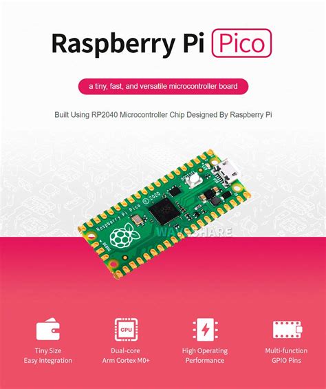 Buy Raspberry Pi Pico With Pre Soldered Header Microcontroller Mini Development Board Based On